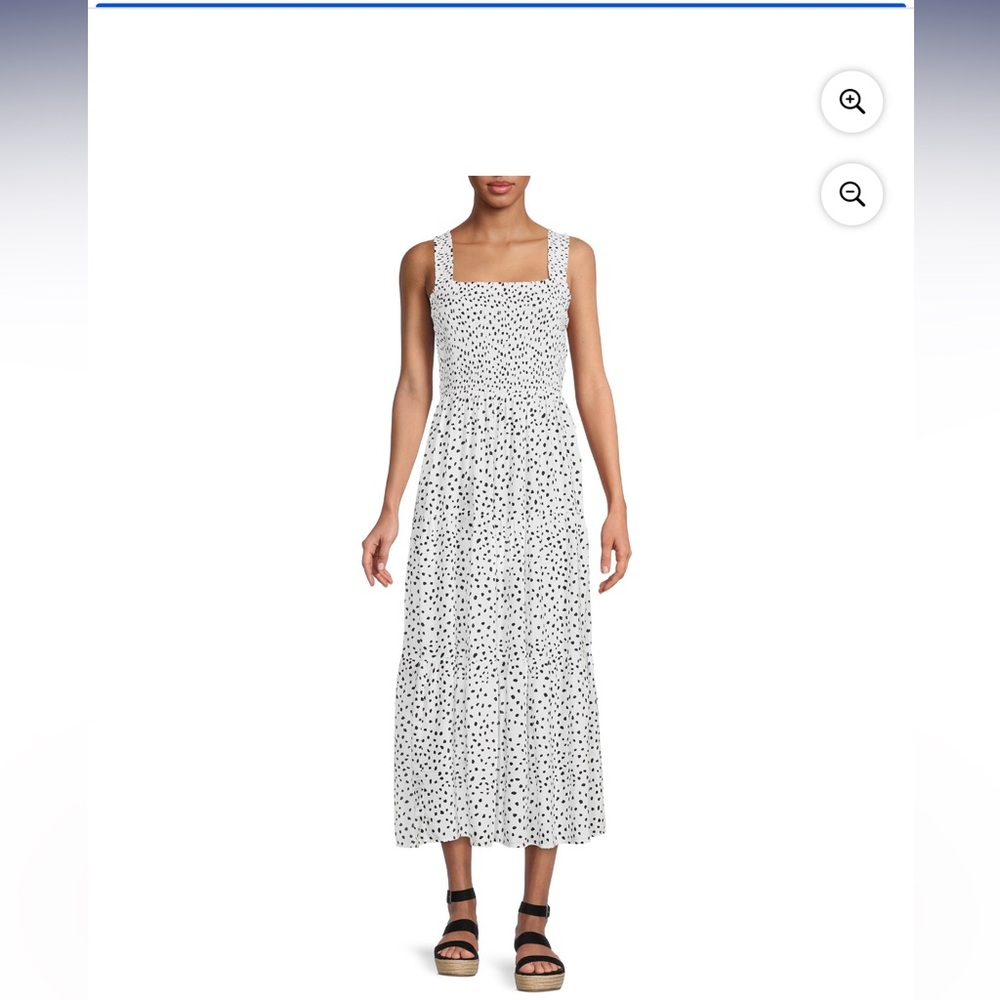 Beachlunchlounge Black And White Polka Dot Dress Zize… - Gem